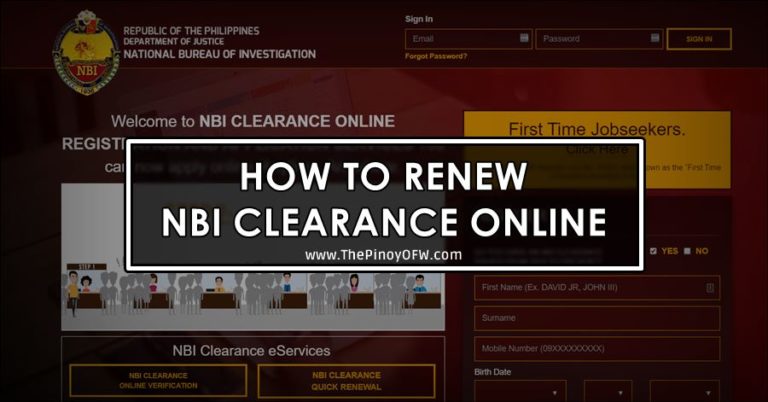 How to Renew NBI Clearance Online - The Pinoy OFW