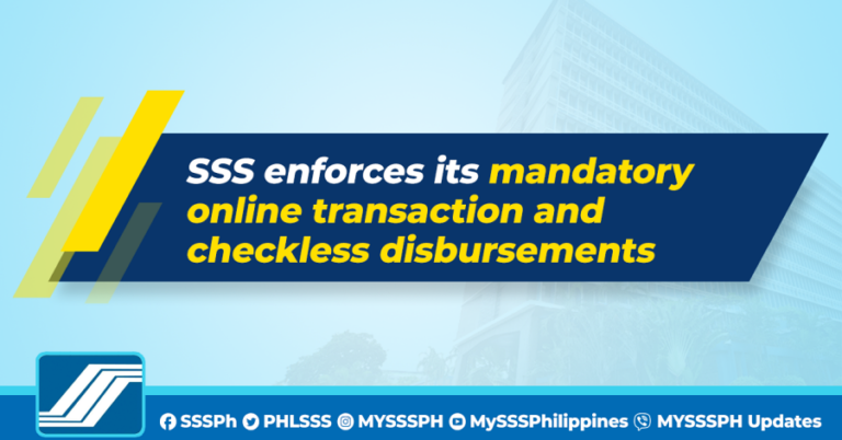 How to Make SSS Transactions Online and Checkless Disbursements - The ...
