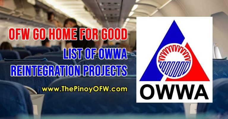 OWWA Reintegration Program for OFWs: Projects, Requirements and Benefits - The Pinoy OFW