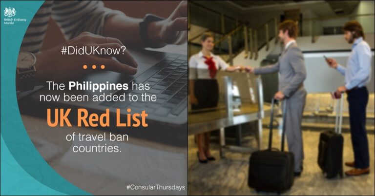 Philippines, 3 Other Countries Included in Britain’s ‘Red List’ - The ...