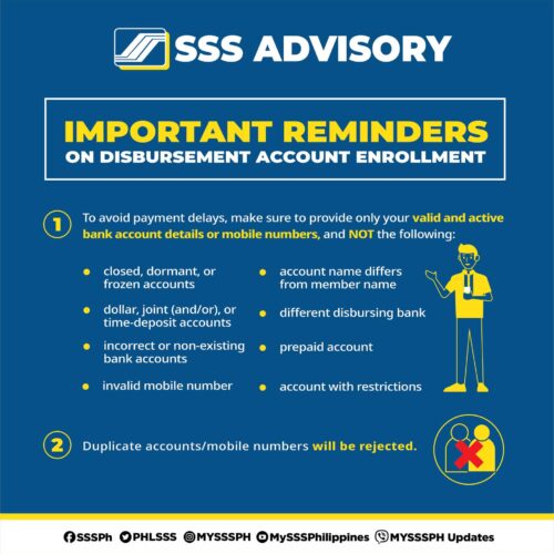 SSS Disbursement Account Enrollment Module (DAEM) - The Pinoy OFW