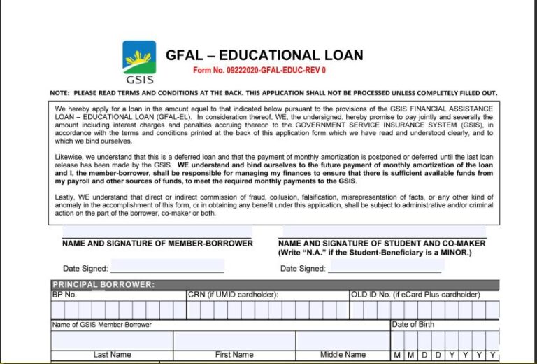 How to Apply GSIS Education Loan Assistance - The Pinoy OFW