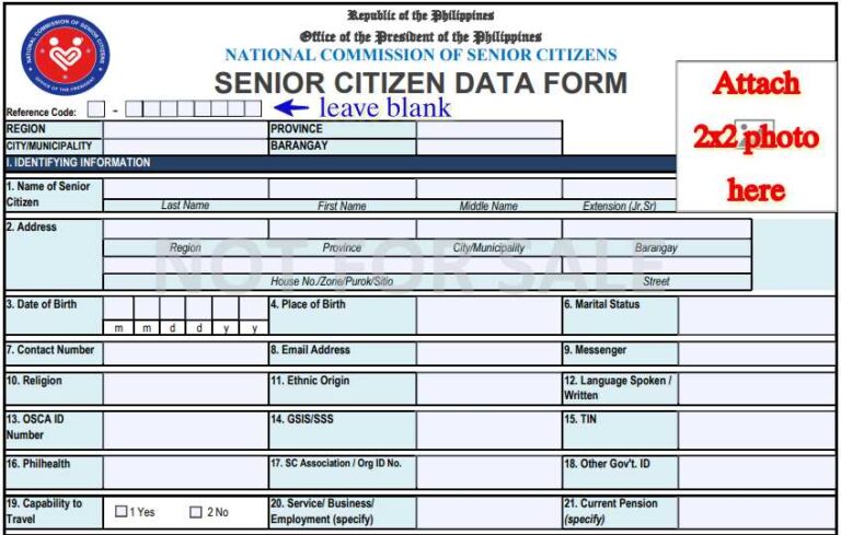 Download National Commission of Senior Citizens Data Form - The Pinoy OFW